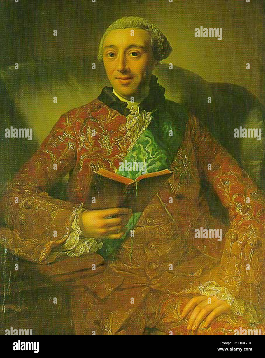 The painting '1725 Ludwig' captures the likeness of Ludwig, a ...