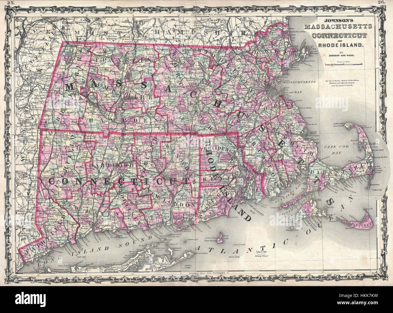 Map of massachusetts hi-res stock photography and images - Alamy