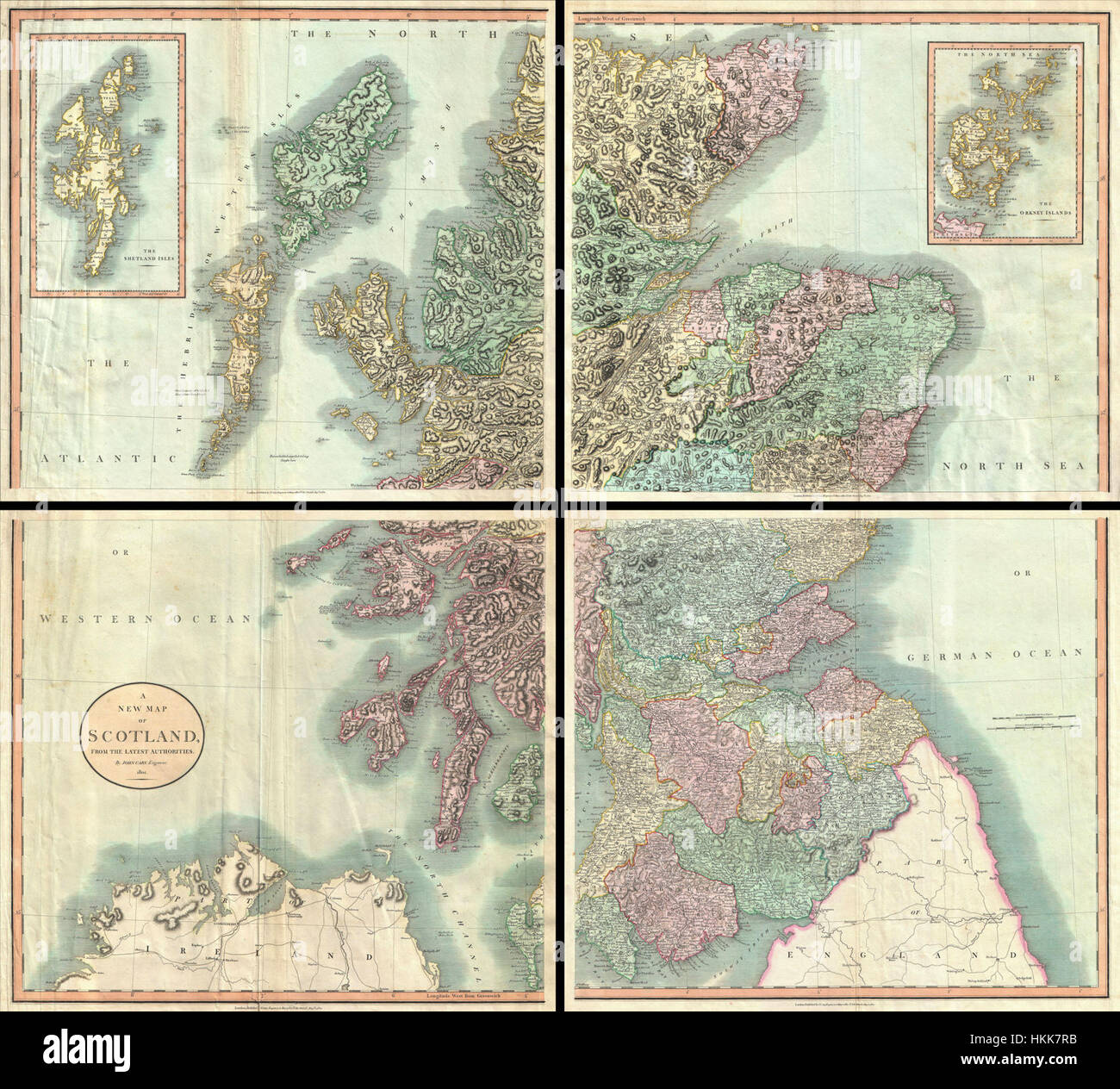 This 1801 map of Scotland by John Cary provides a detailed ...