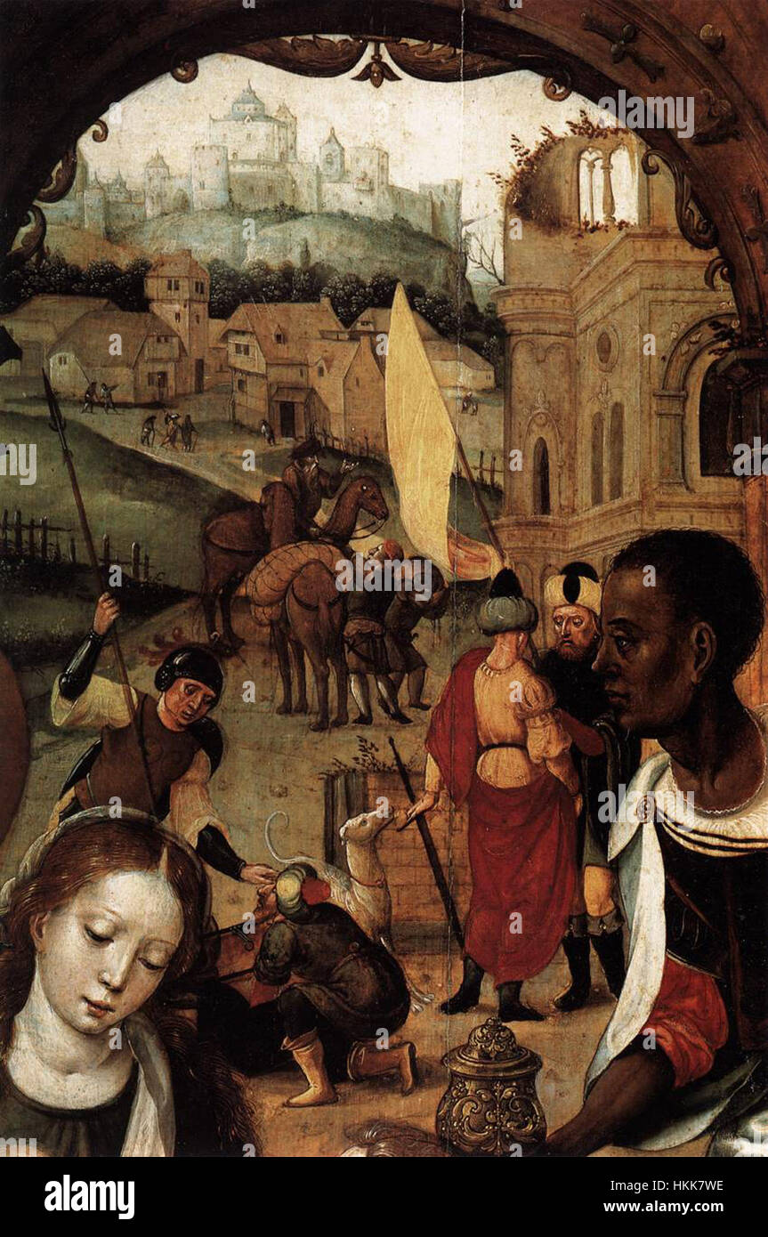 16th-century unknown painters - Adoration of the Magi (detail) - WGA23622 Stock Photo - Alamy