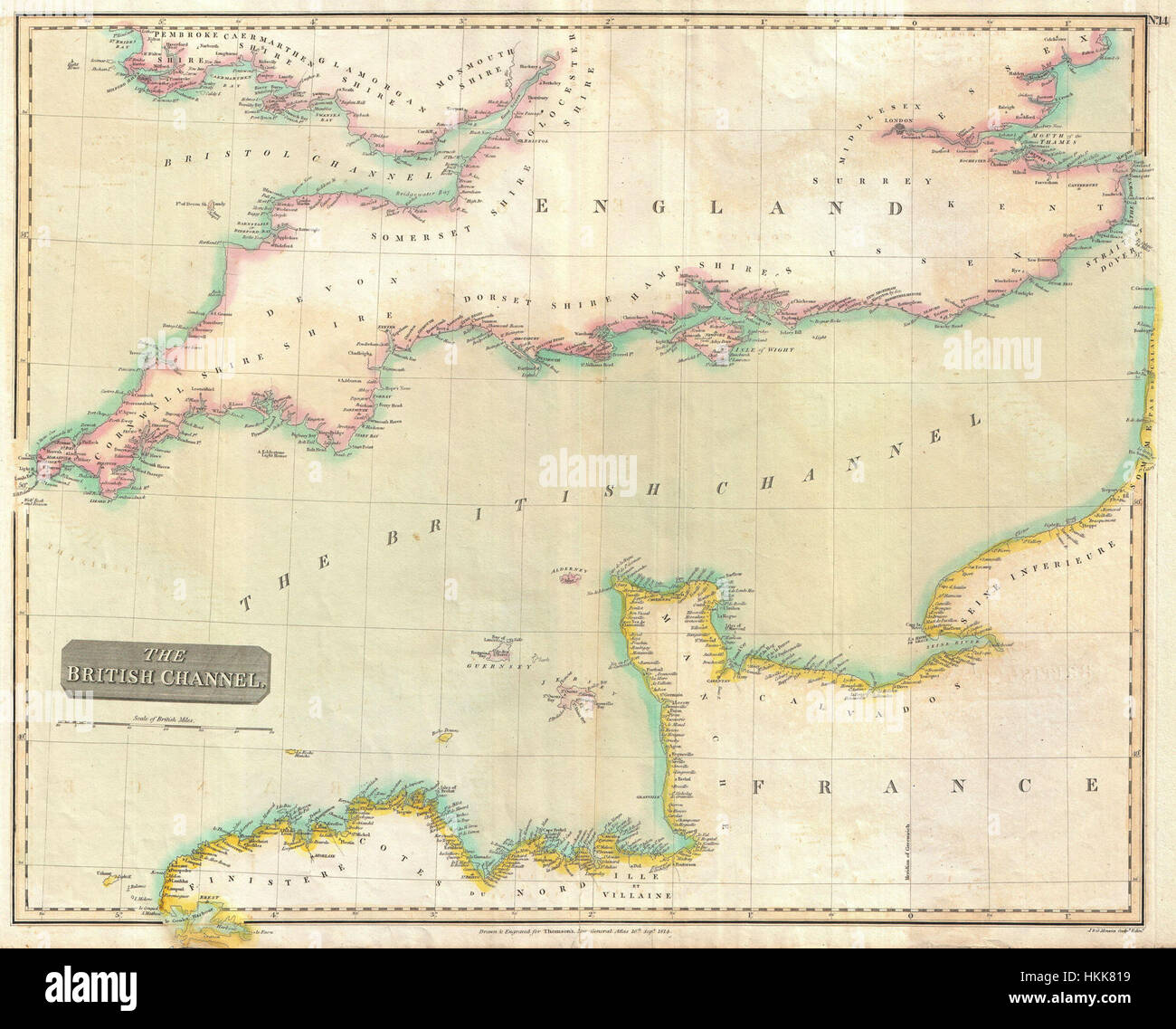 Channel geographical map hi-res stock photography and images - Alamy