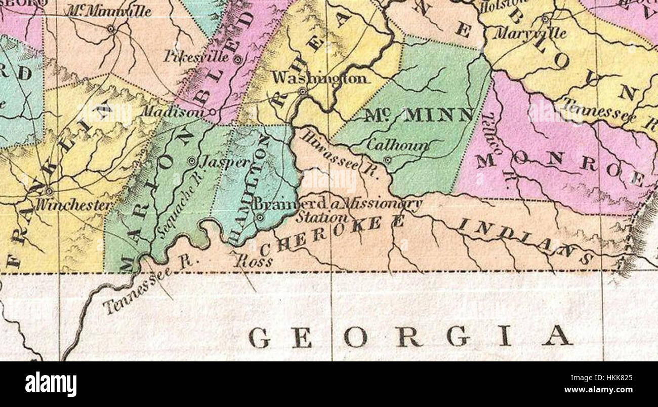 Map of tennessee state hi-res stock photography and images - Alamy