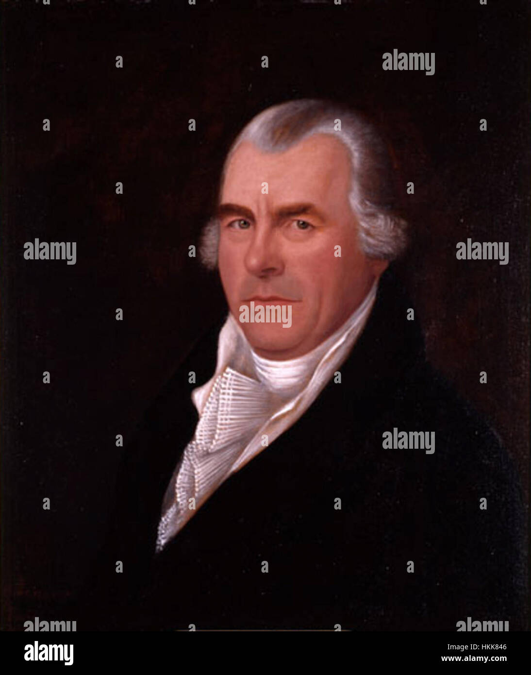 A portrait of Elijah Brigham painted by E.A. Greenwood in 1808. This ...