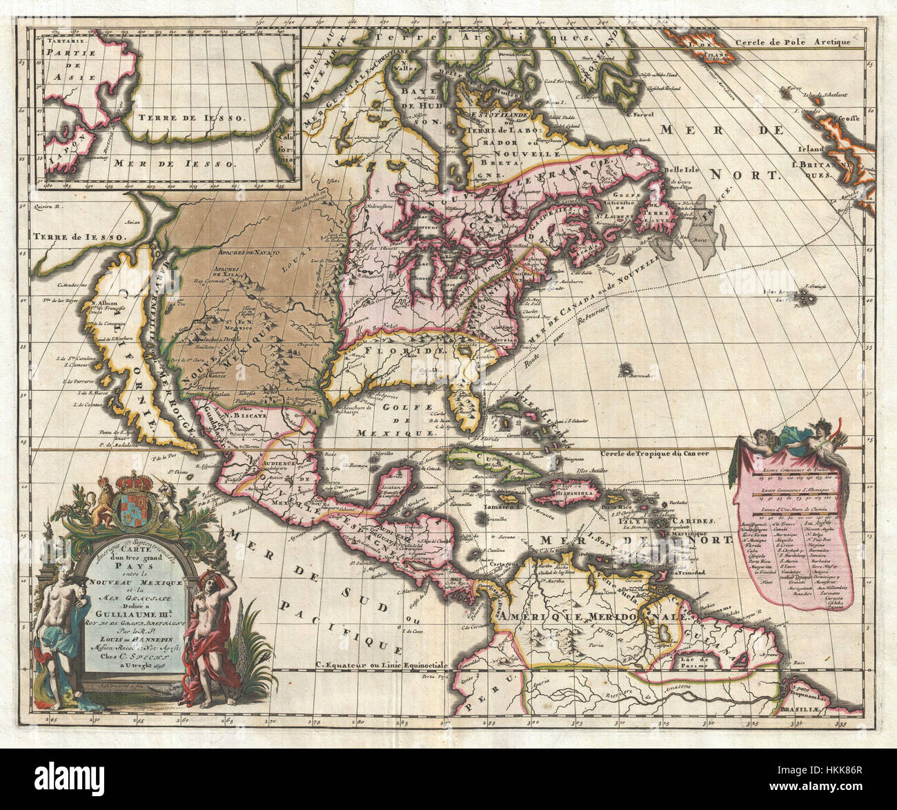 This 1698 map by Louis Hennepin offers an early depiction of North ...