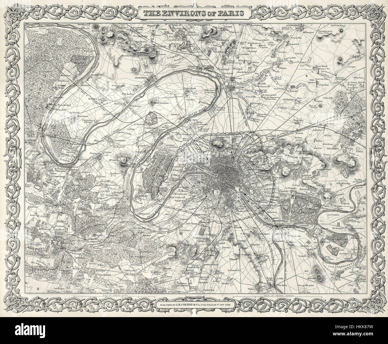 Paris 1855 map hi-res stock photography and images - Alamy
