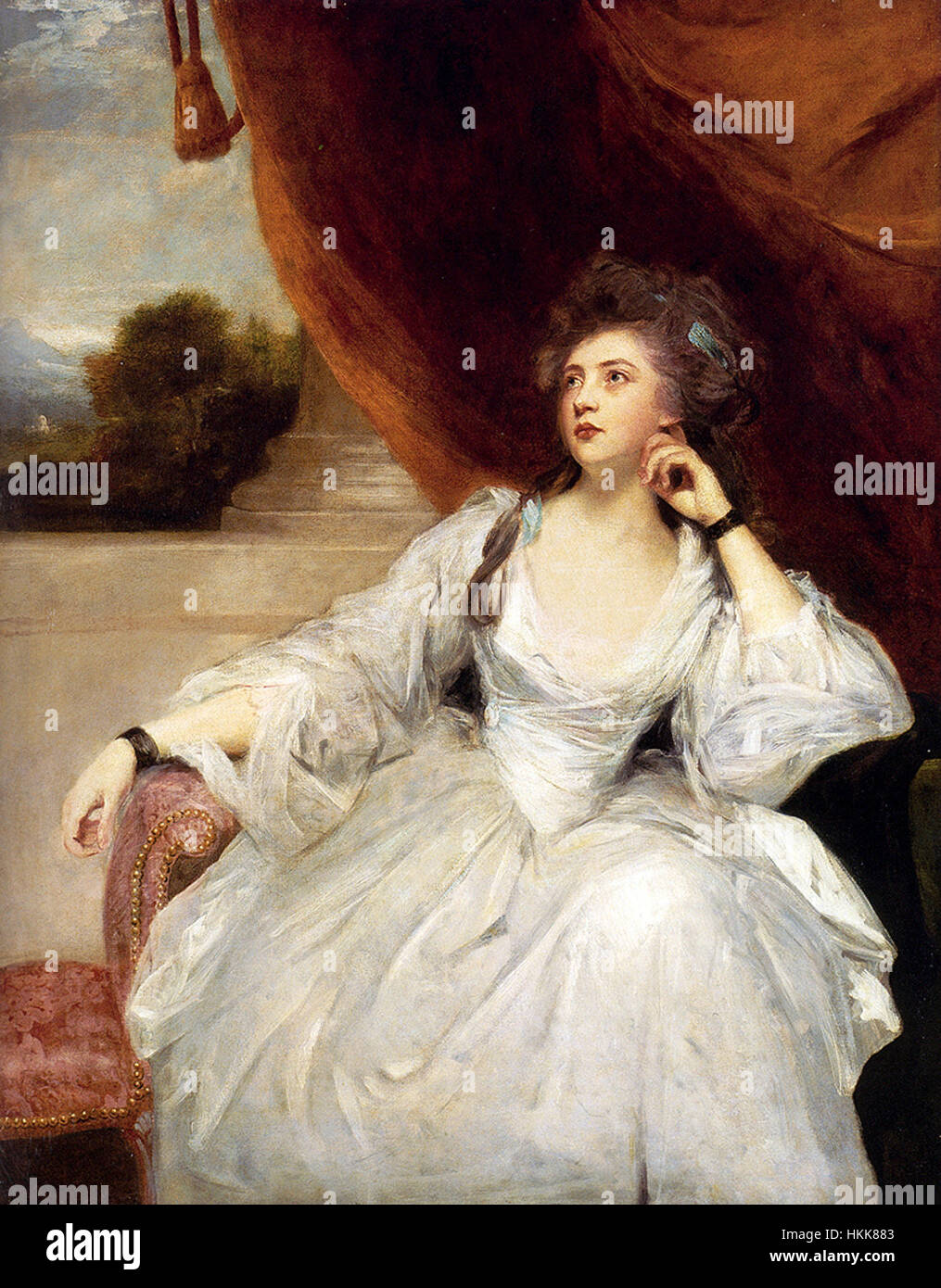 The portrait of Mrs. Stanhope is a refined example of 19th-century ...