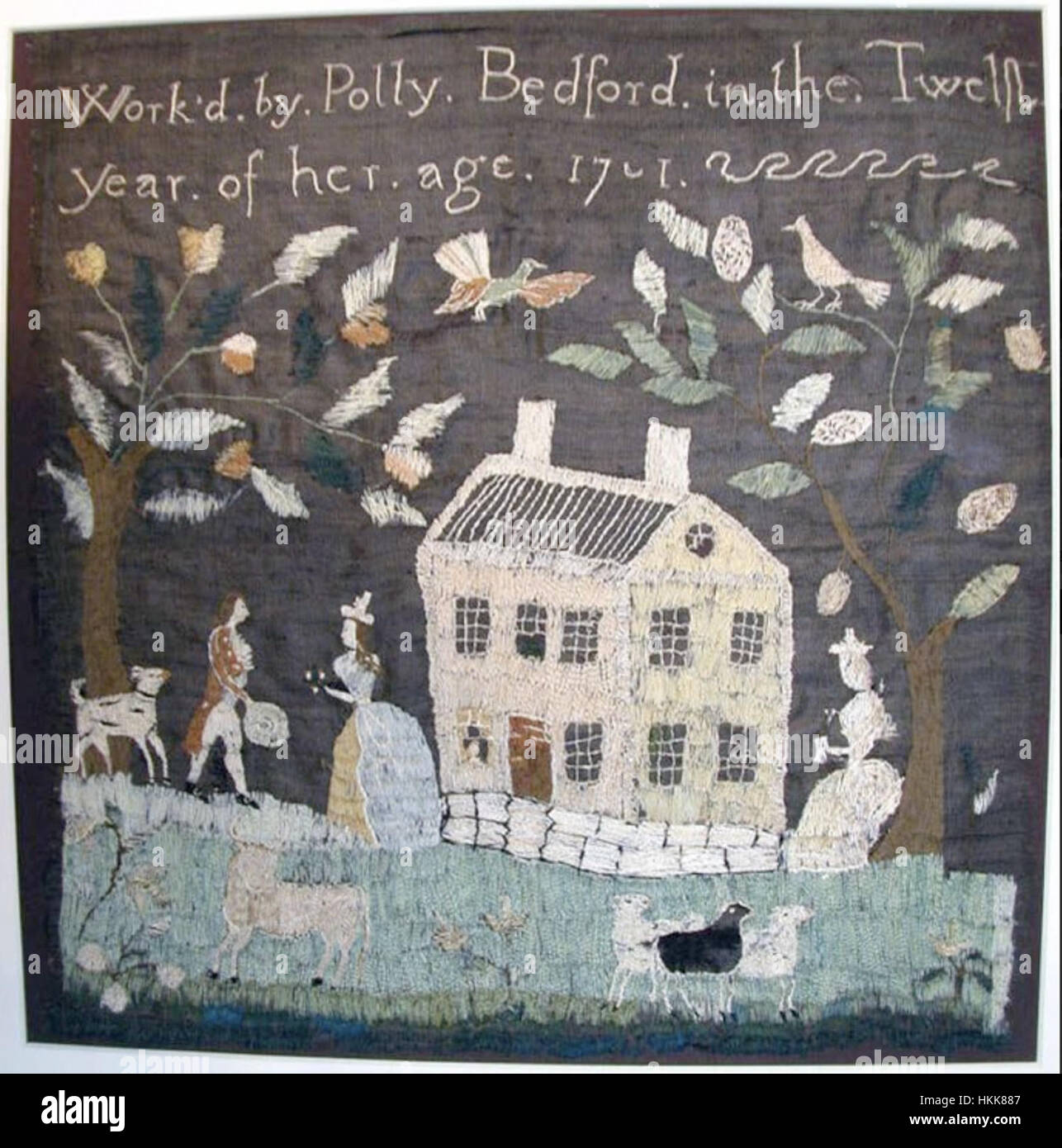 This 1791 sampler is an example of early American needlework. It ...