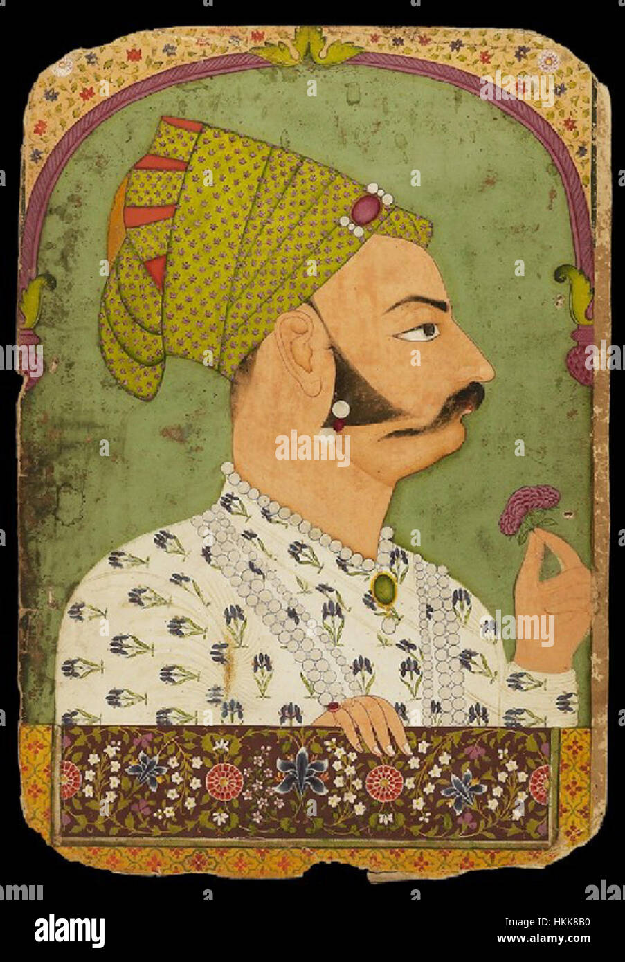 The portrait of Maharaja Bakhat Singh of Nagaur, dating around 1735, is ...