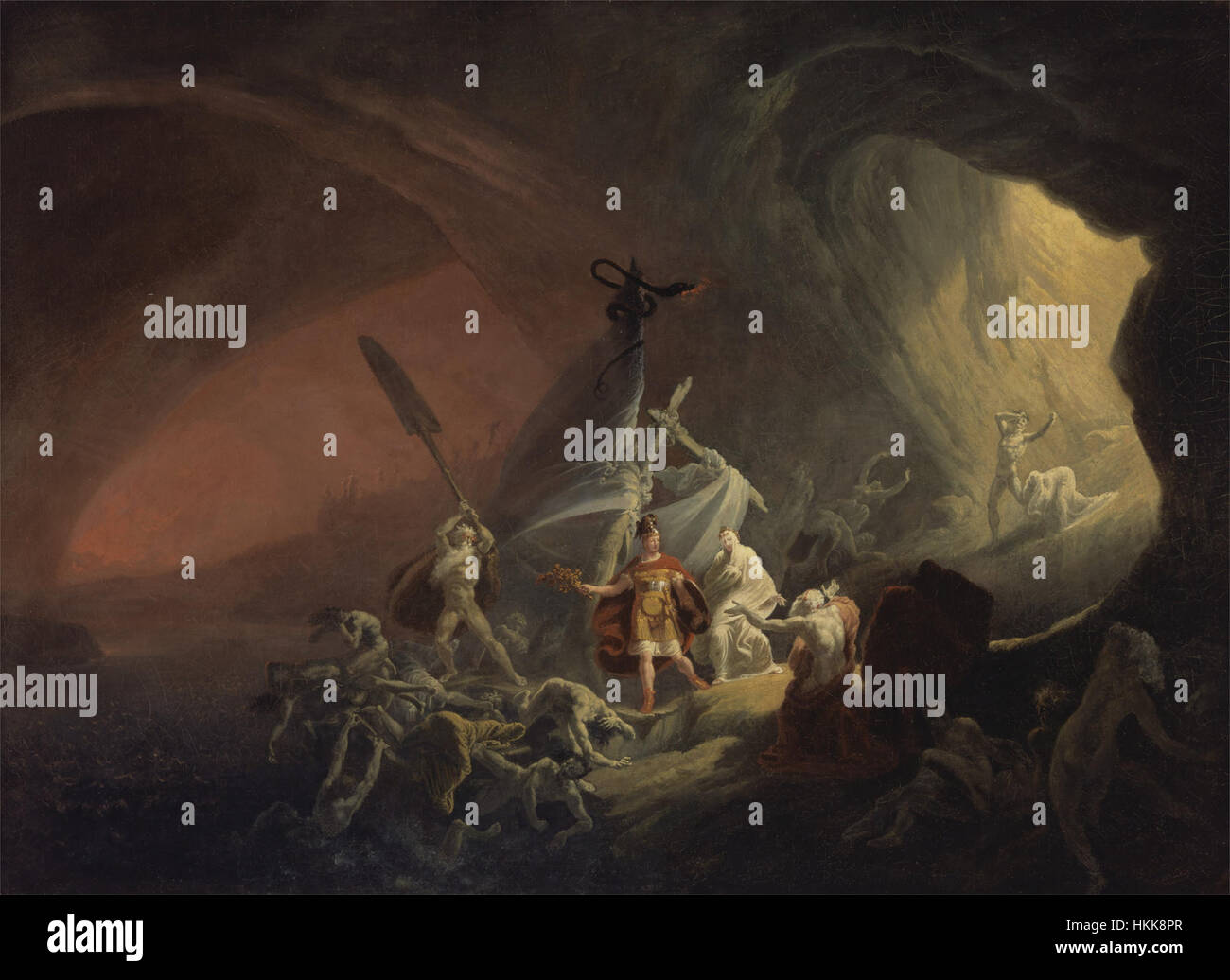 ‘Aeneas and the Sibyl’ is a classical oil painting depicting the ...