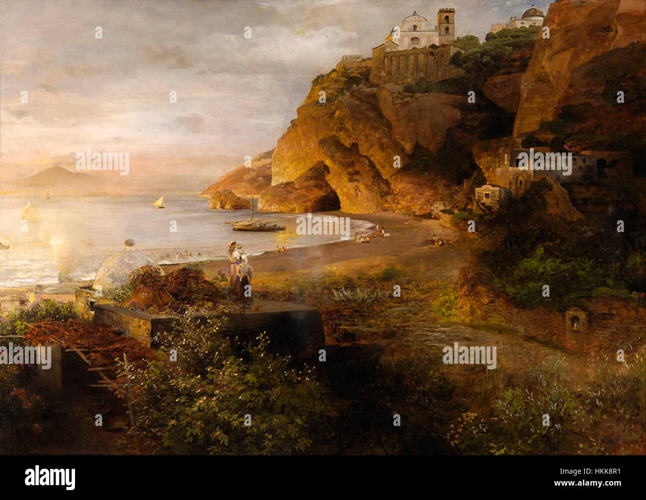 This painting by Achenbach captures the scenic beauty of Vico Equense ...