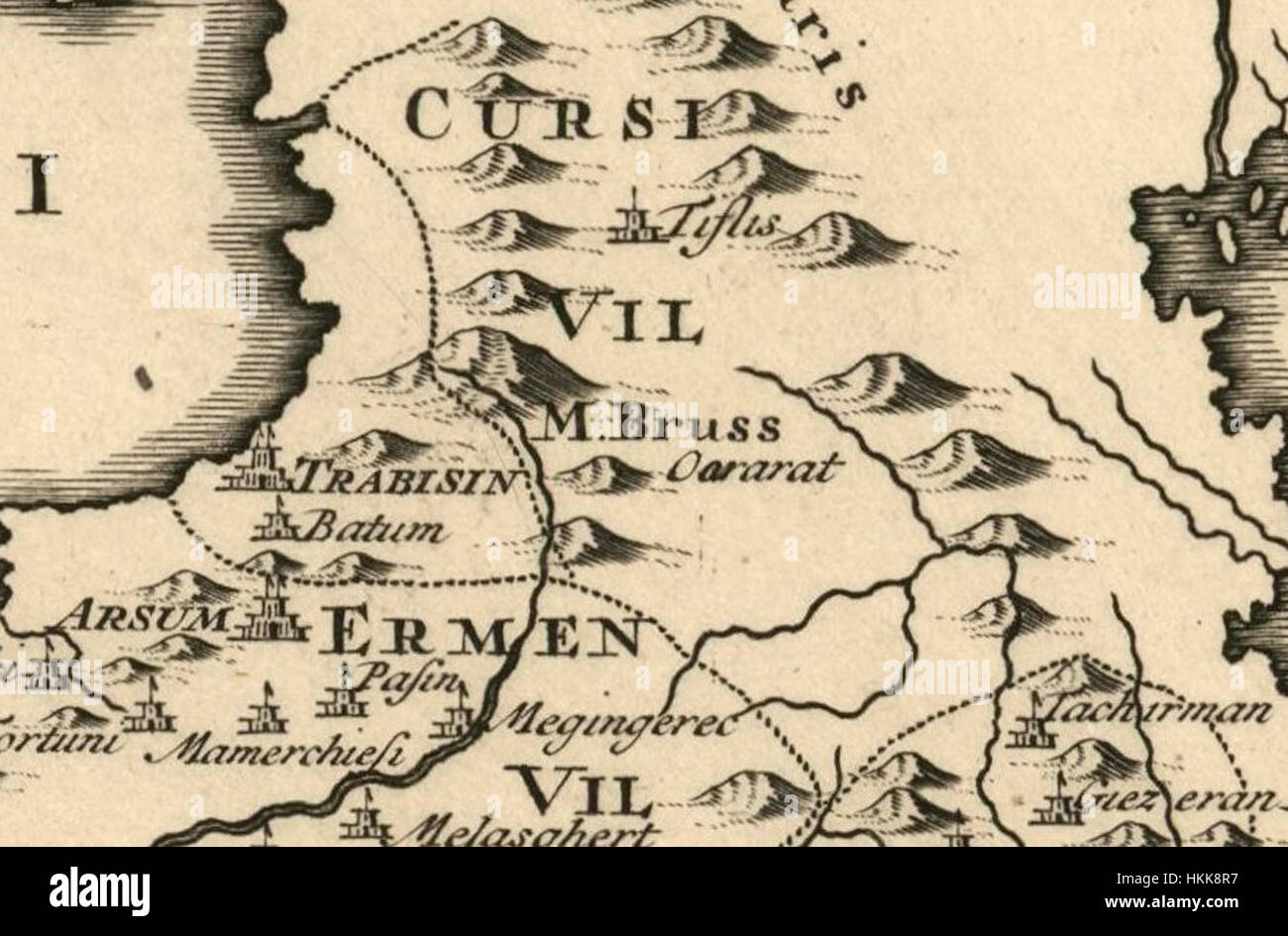 This map, created in 1740 by Abubekir Efendi, shows the Ottoman Empire ...