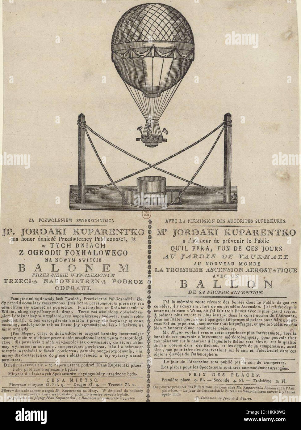 This historical Polish flight poster promotes a balloon flight from ...