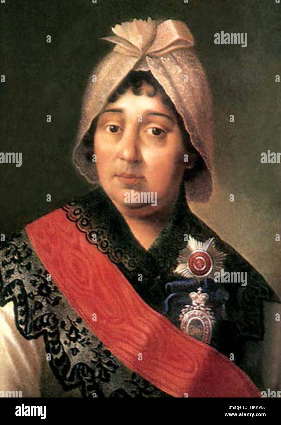 This painting, titled 'Suworowswife,' portrays the wife of the Russian ...