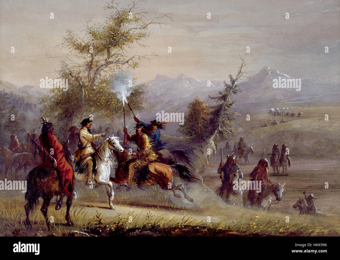 Alfred Jacob Miller’s 'The Greeting' captures a pivotal moment in ...