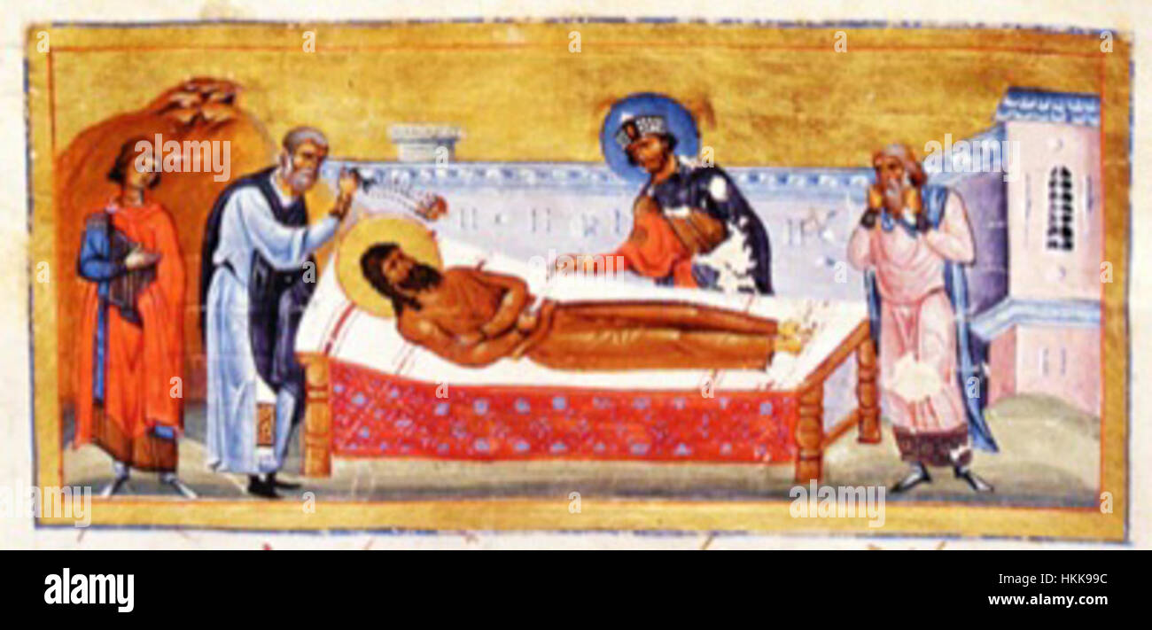 The image of Alexius of Rome, depicted in a manuscript from the ...