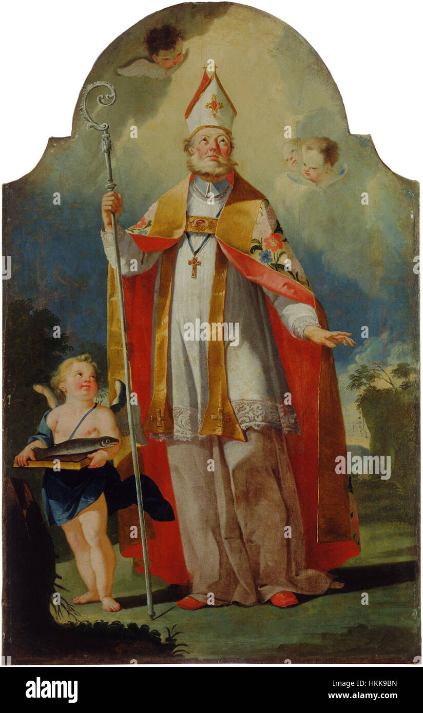 *Sv. Urh* by Anton Cebej depicts a religious theme centered on Saint ...