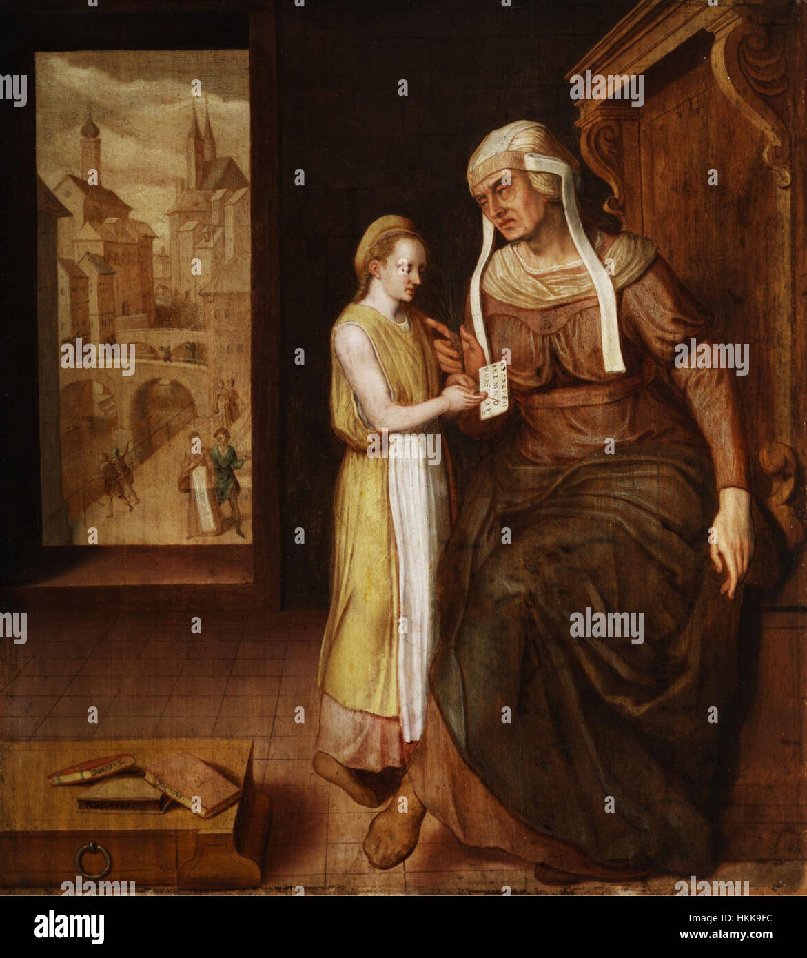 *Allegory of Teaching* (circa 1600) is a symbolic painting that ...