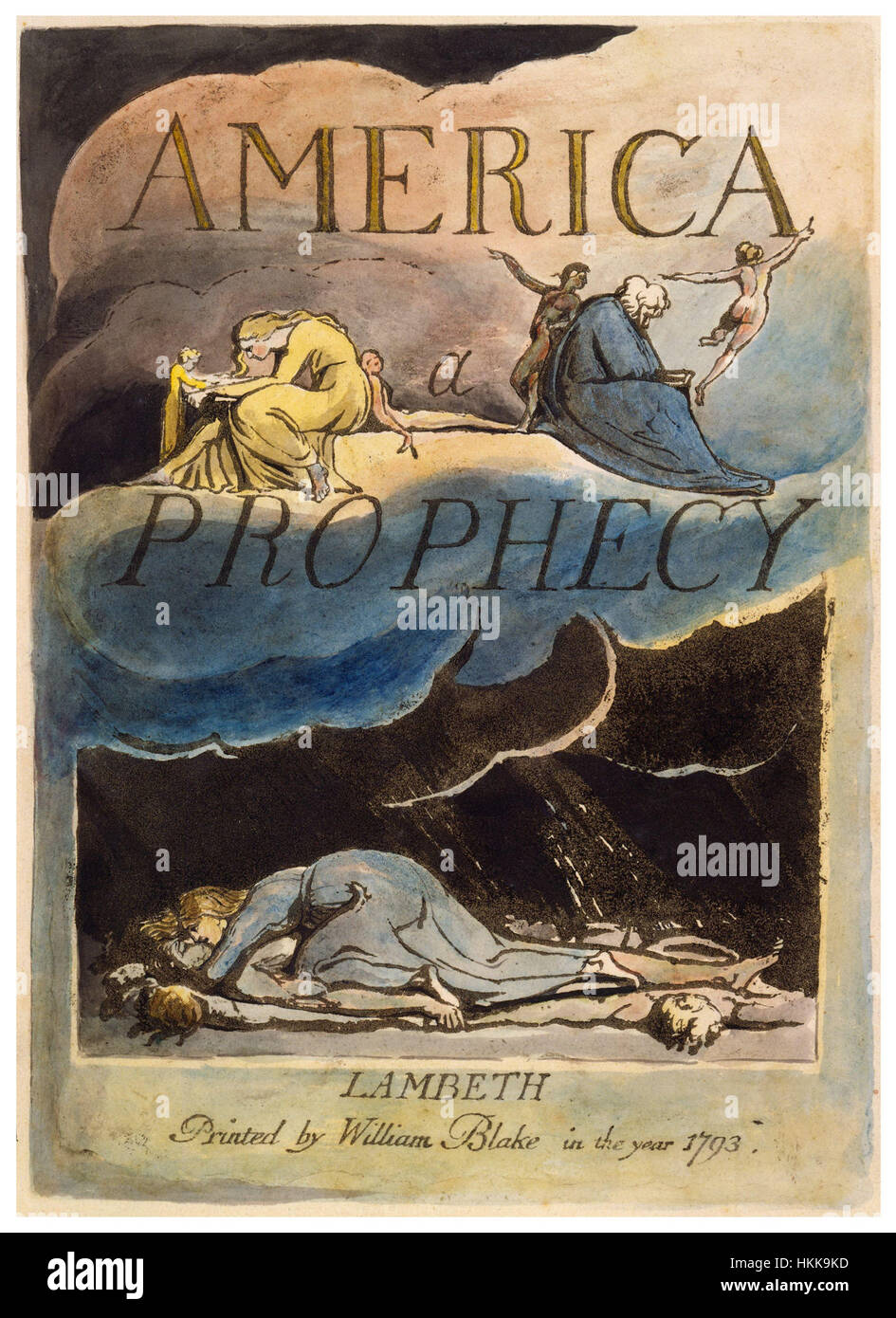 The print 'America a Prophecy' illustrates William Blake's powerful ...