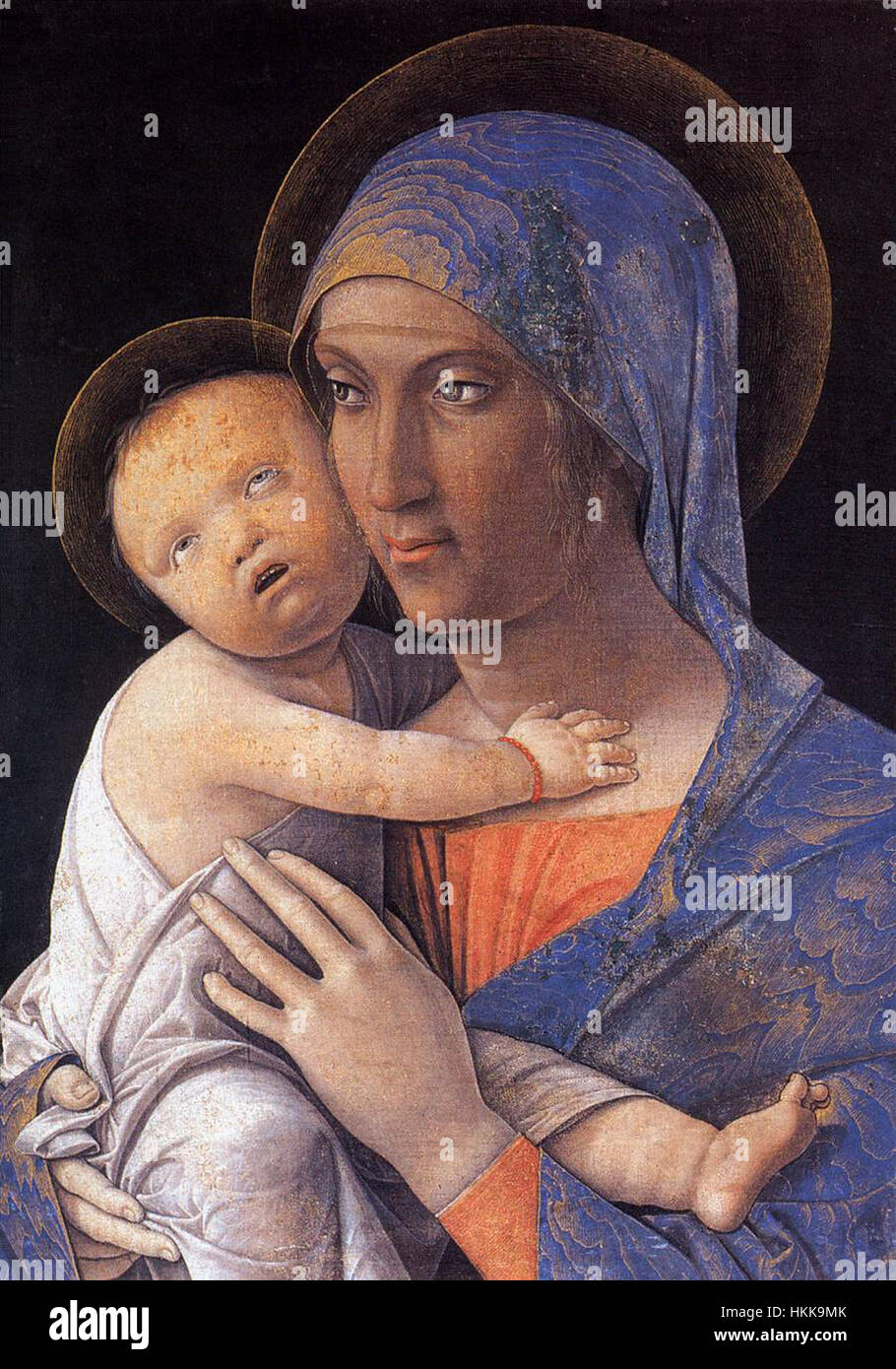 Andrea Mantegna’s ‘Madonna and Child’ portrays the Virgin Mary with the Christ child in a serene ...