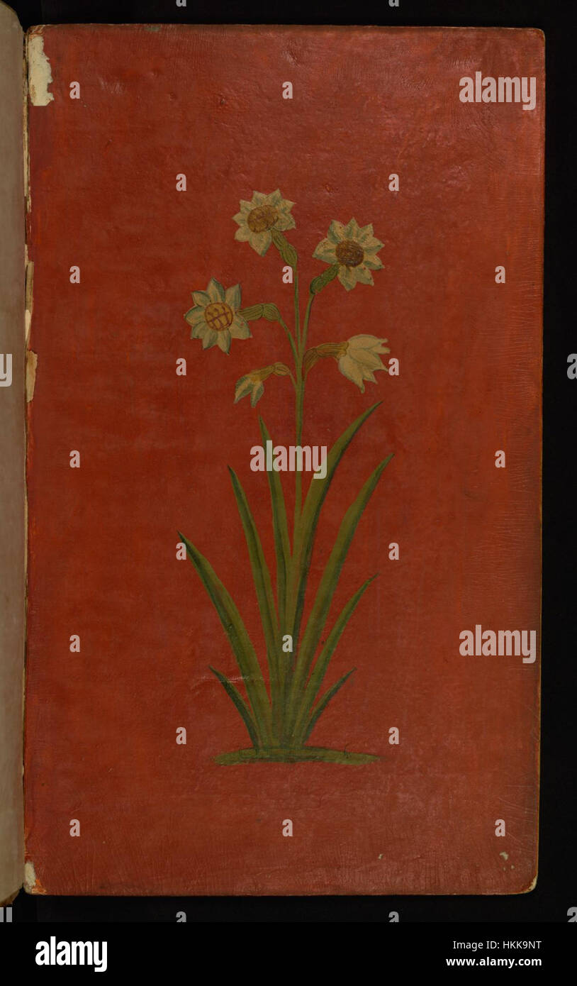 This artwork is the top interior binding of a manuscript from the ...