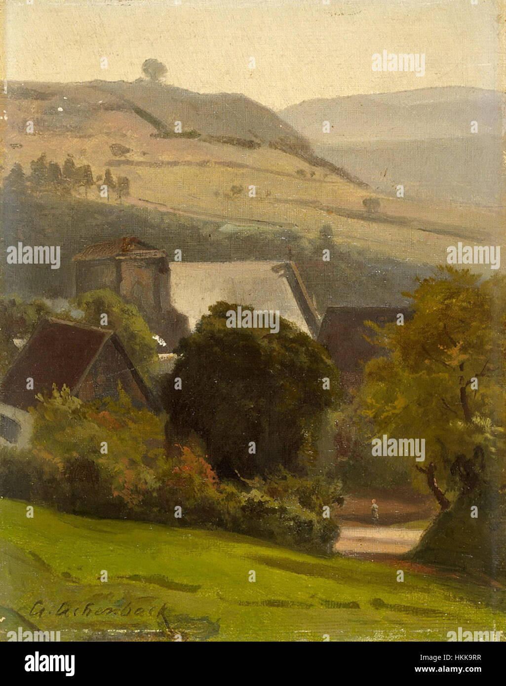 This landscape study by Andreas Achenbach captures the rugged beauty of ...