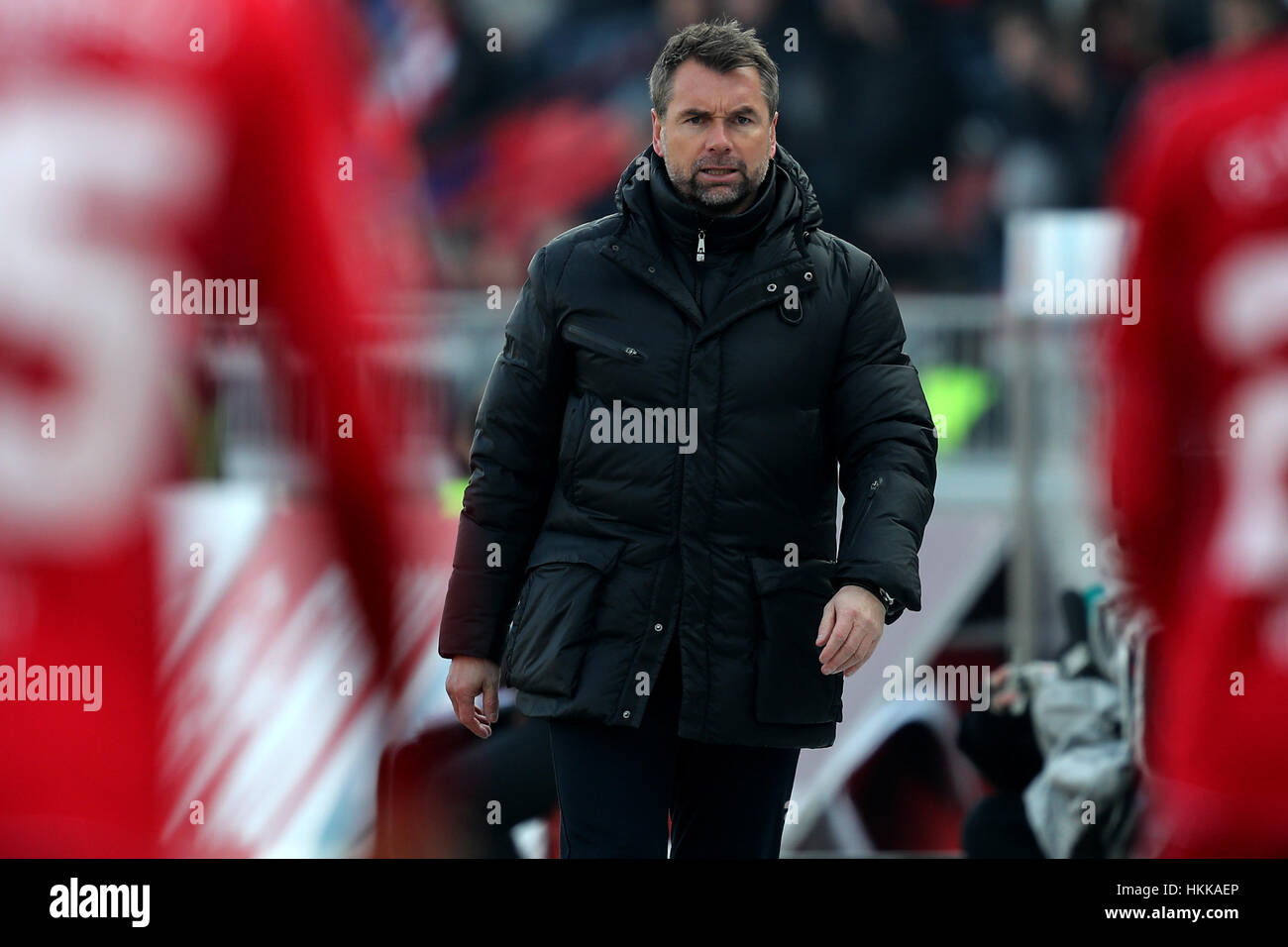Wuerzburg, Germany. 28th Jan, 2017. Wuerzburg's coach Bernd Hollerbach ...
