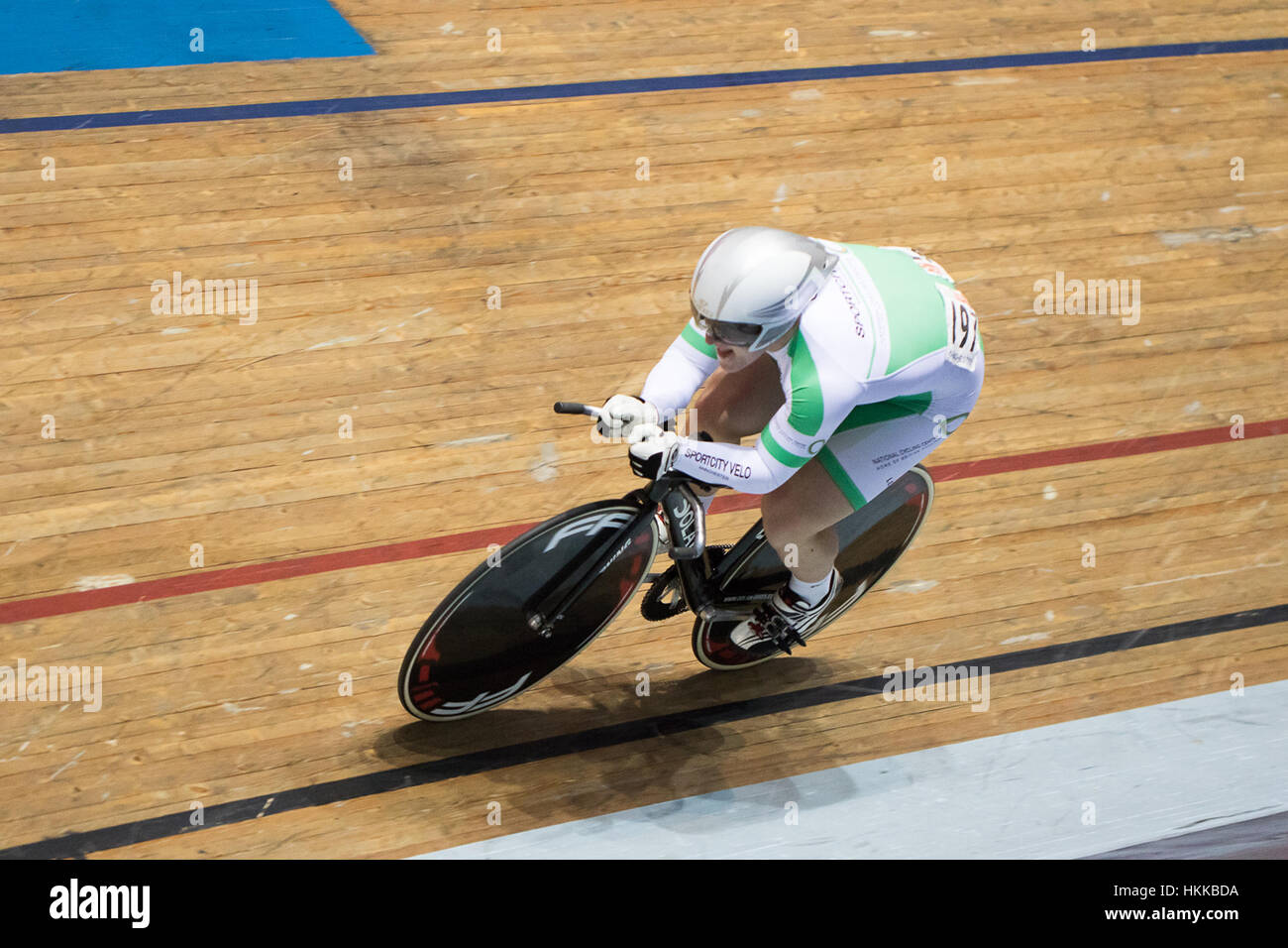 Manchester, UK. 28th Jan, 2017. Thomas Rotherham competes in the mens ...