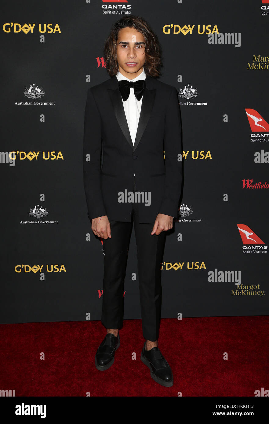 HOLLYWOOD, CA - JANUARY 28: Isaiah Firebrace at the 2017 G'Day Black ...