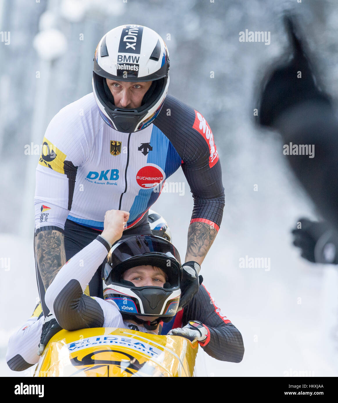 Schoenau am Koengissee, Germany, 29 January 2017. The German bobsleigh ...