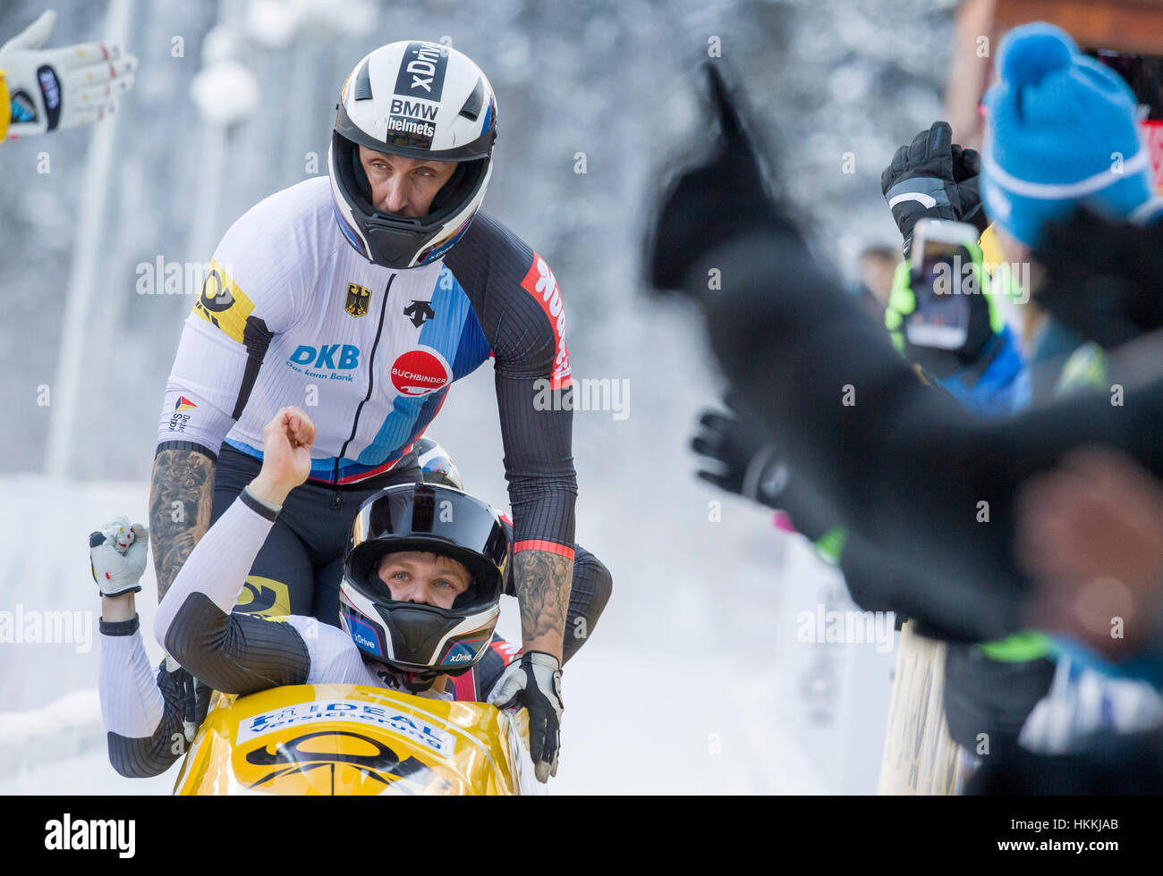 Schoenau am Koengissee, Germany, 29 January 2017. The German bobsleigh ...