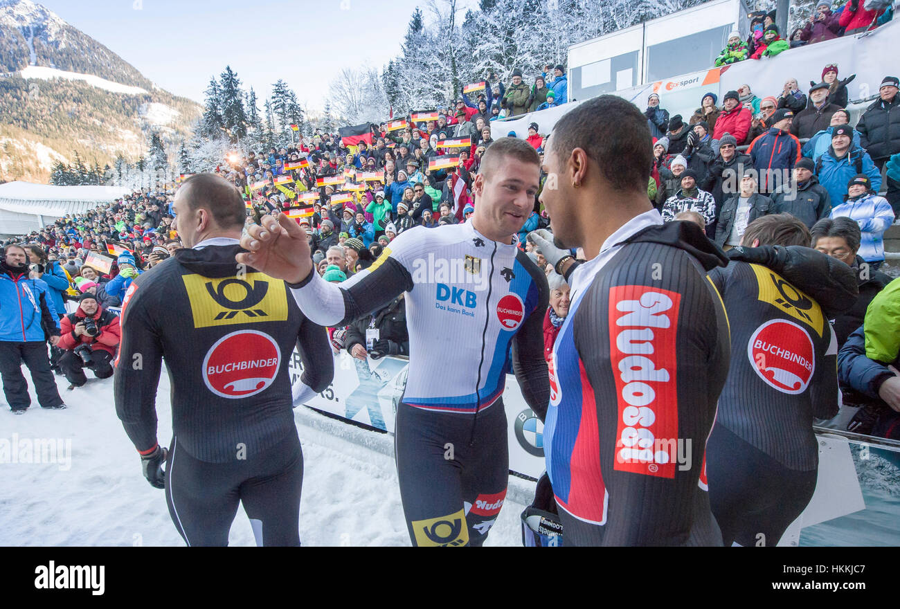 Schoenau am Koengissee, Germany, 29 January 2017. The German bobsleigh ...