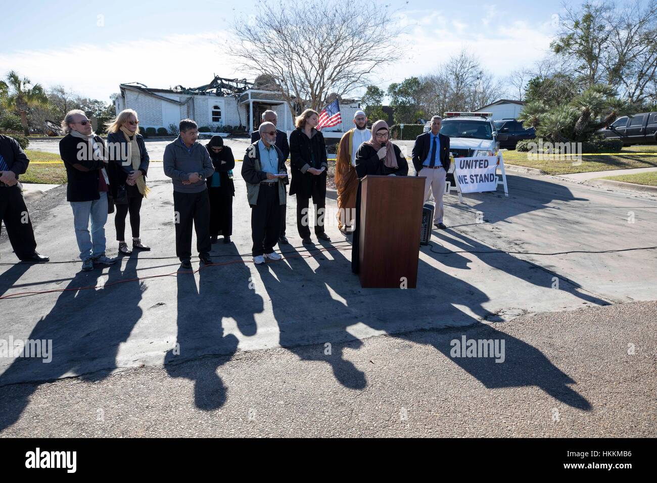 Several hundred people gather in Victoria, Texas, to show support for ...