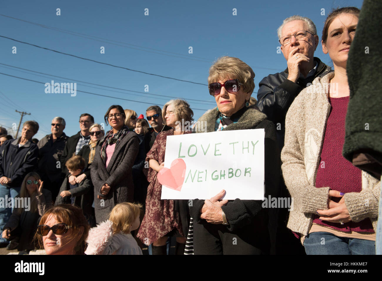 Several hundred people gather in Victoria, Texas, to show support for ...