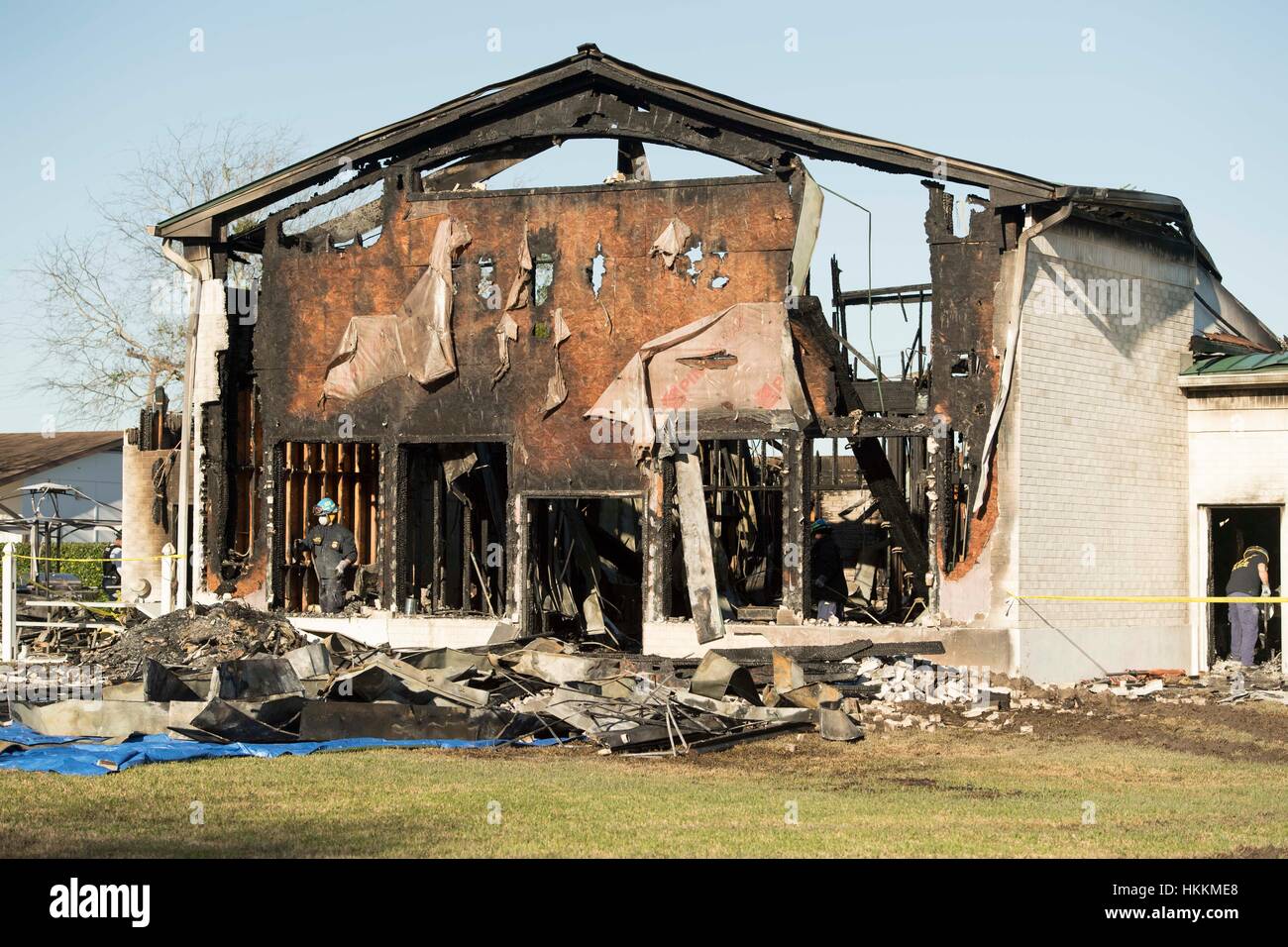 The FBI, ATF and other agencies sift through burned rubble for clues at ...
