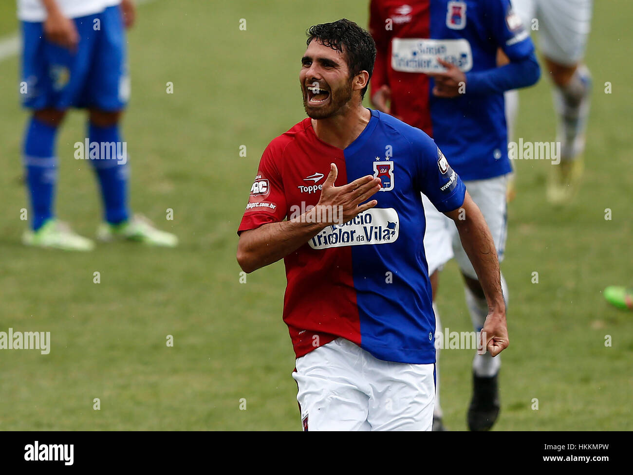 Curitiba, Brazil. 29th Jan, 2017. Rayan Parana celebrates his goal ...