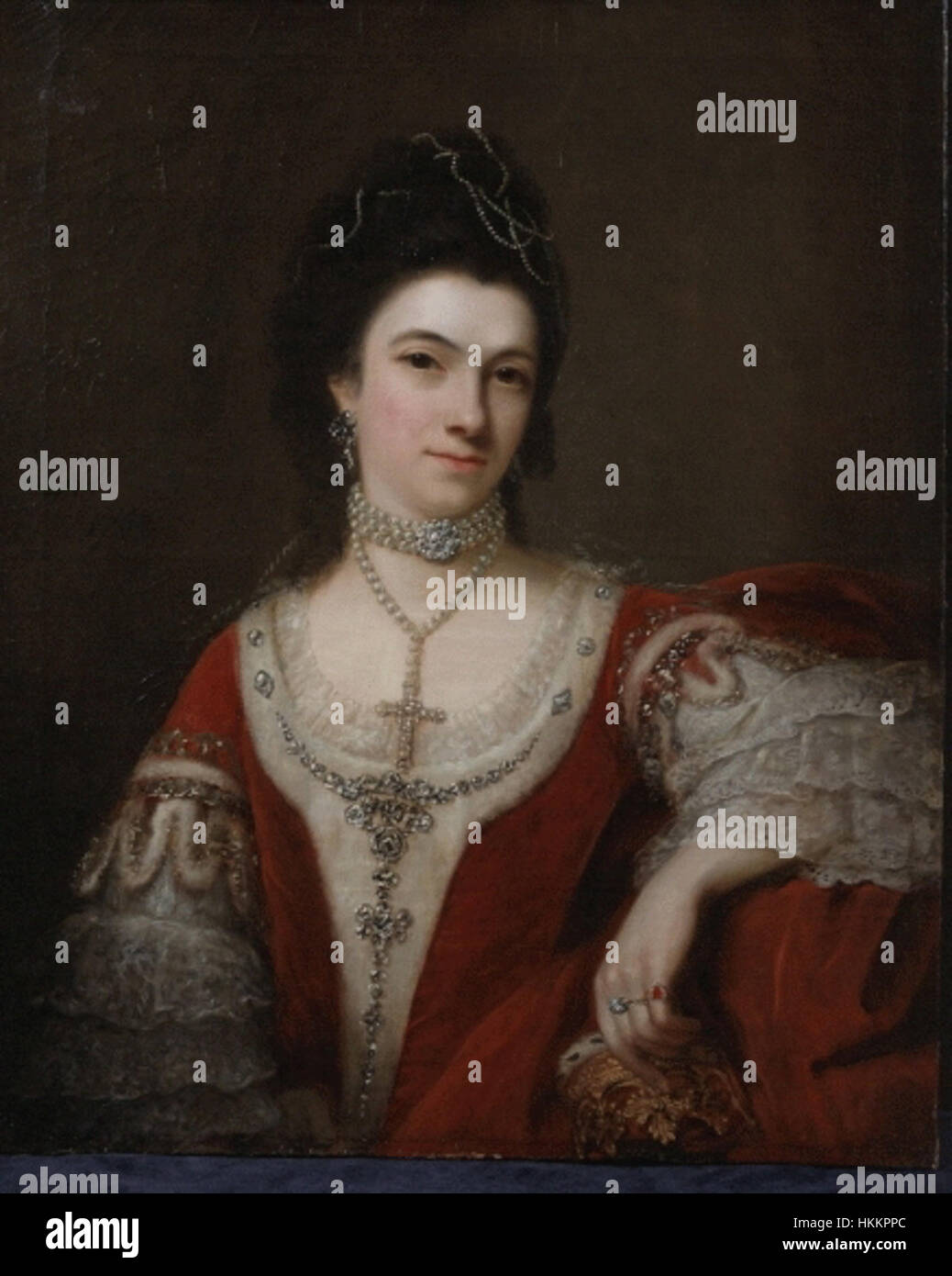 The painting 'Jane Roberts01' presents a portrait of the subject with a ...