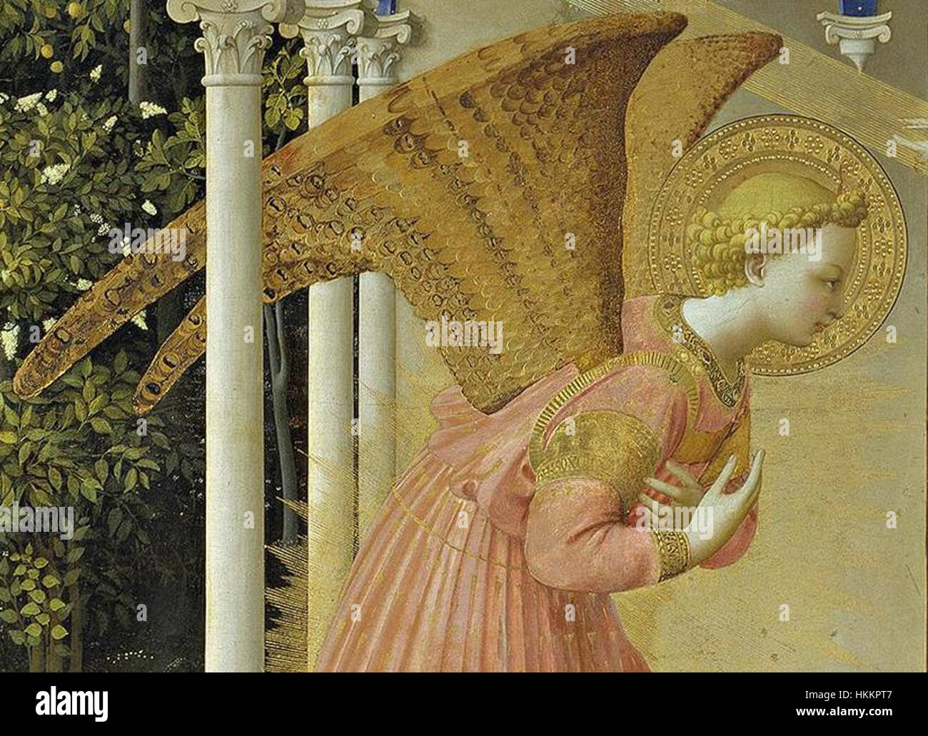 This detailed fragment of Fra Angelicoâ€™s work showcases the angel in ...