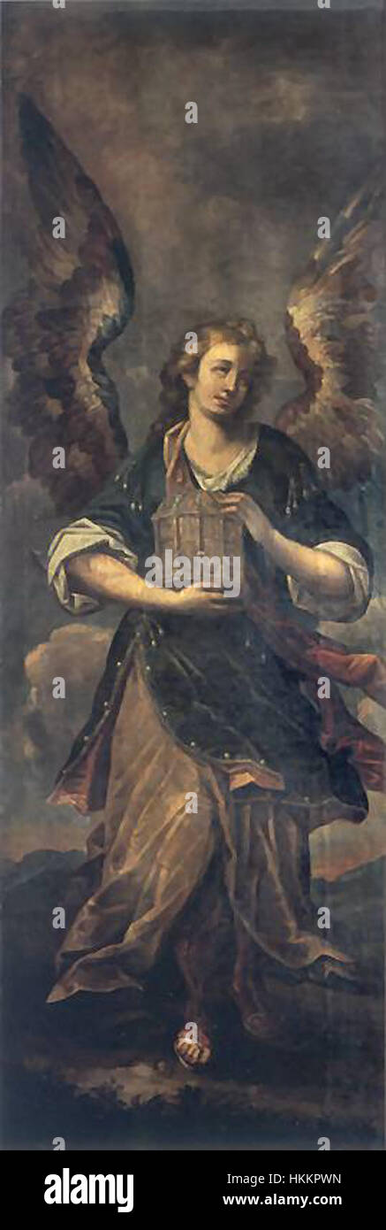 The artwork titled 'Aniol 1' is a modern interpretation of angelic ...