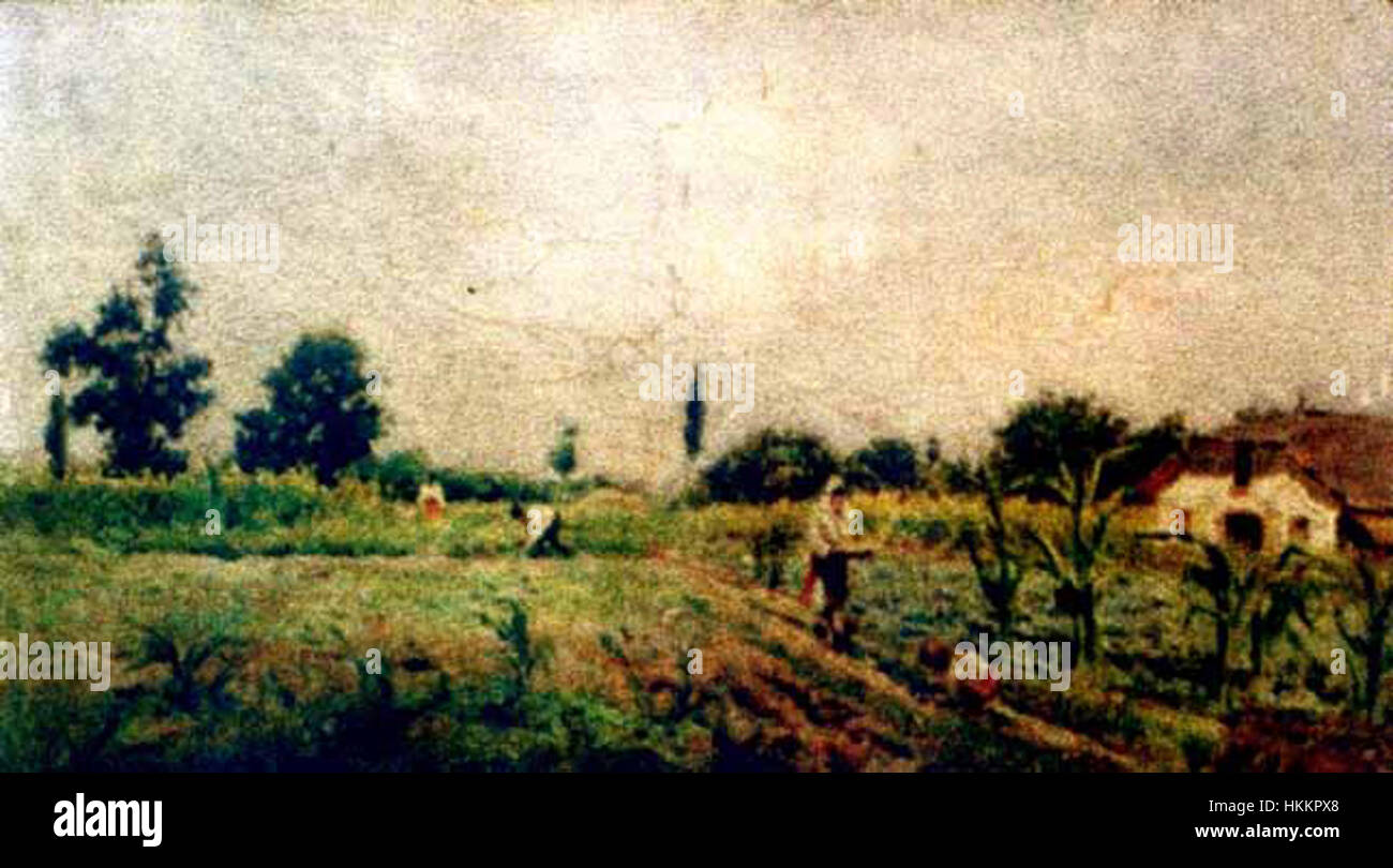 The painting 'Peisaj' by Aman captures a scenic landscape with rich ...
