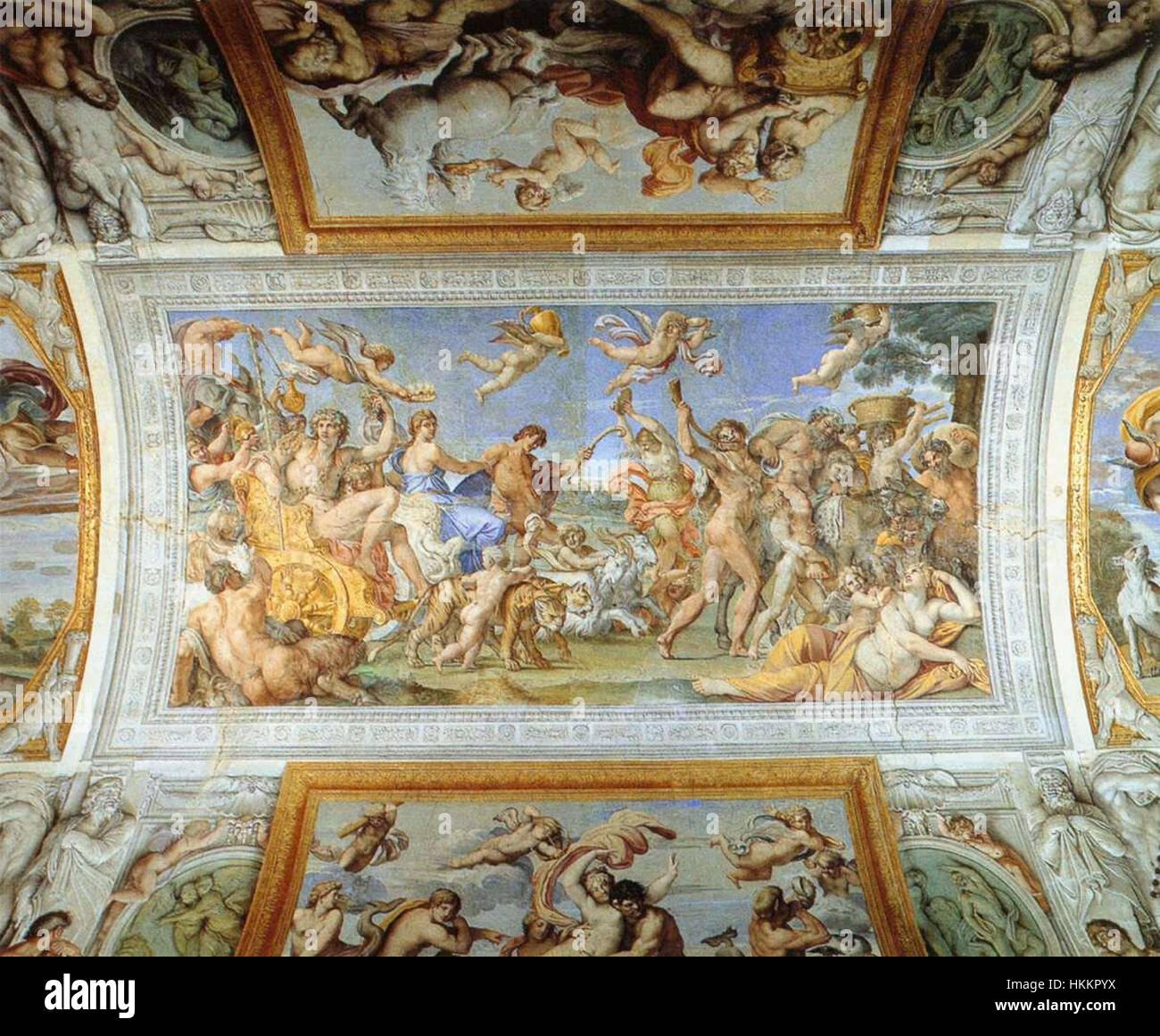 Annibale Carracci - Triumph of Bacchus and Ariadne - WGA04457 Stock ...