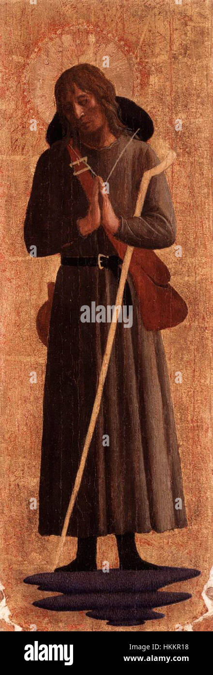 'San Rocco dalla Pala di San Marco' by Fra Angelico depicts Saint Roch ...