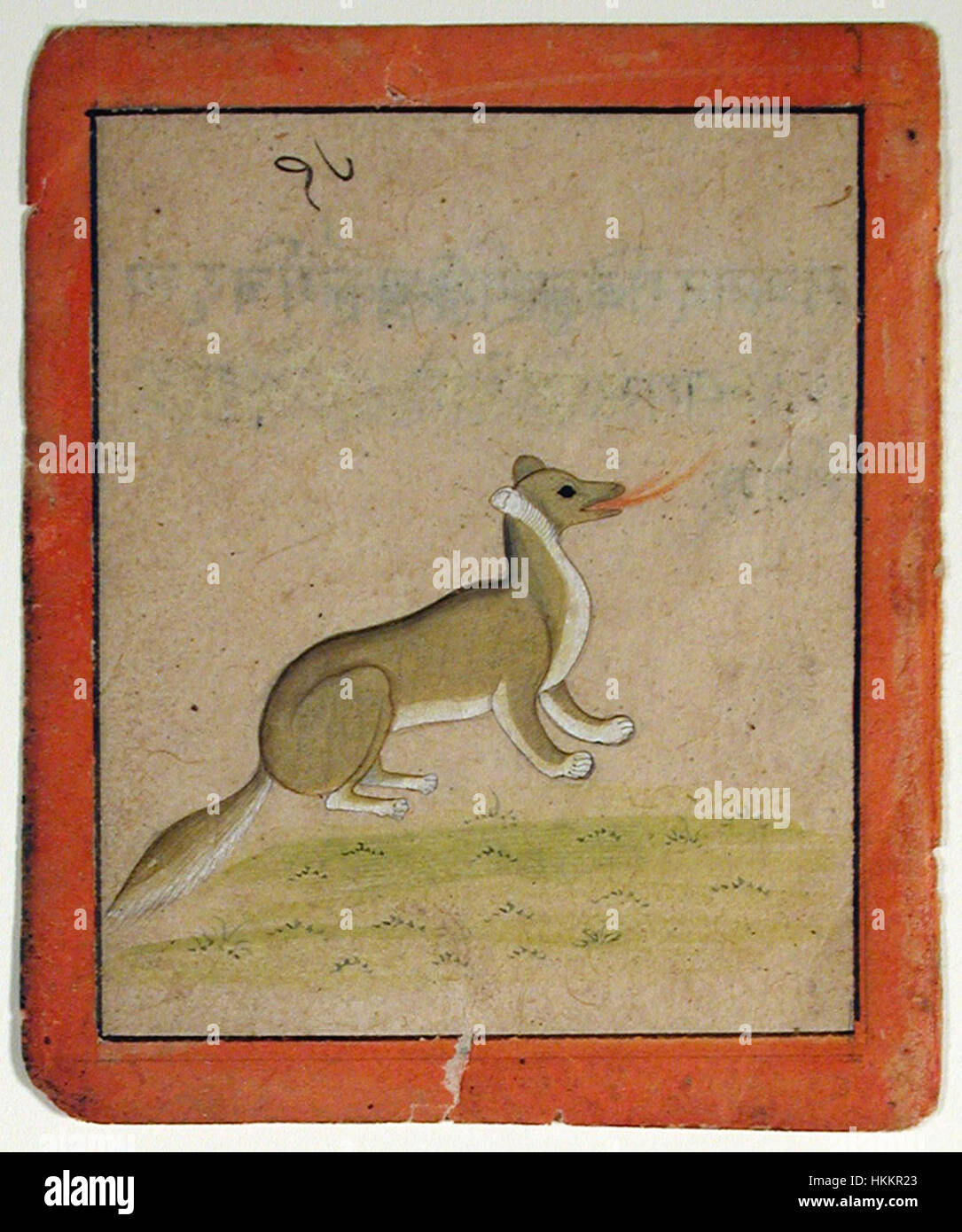 This painting, titled 'A Fox', is a historical work of art showcasing ...