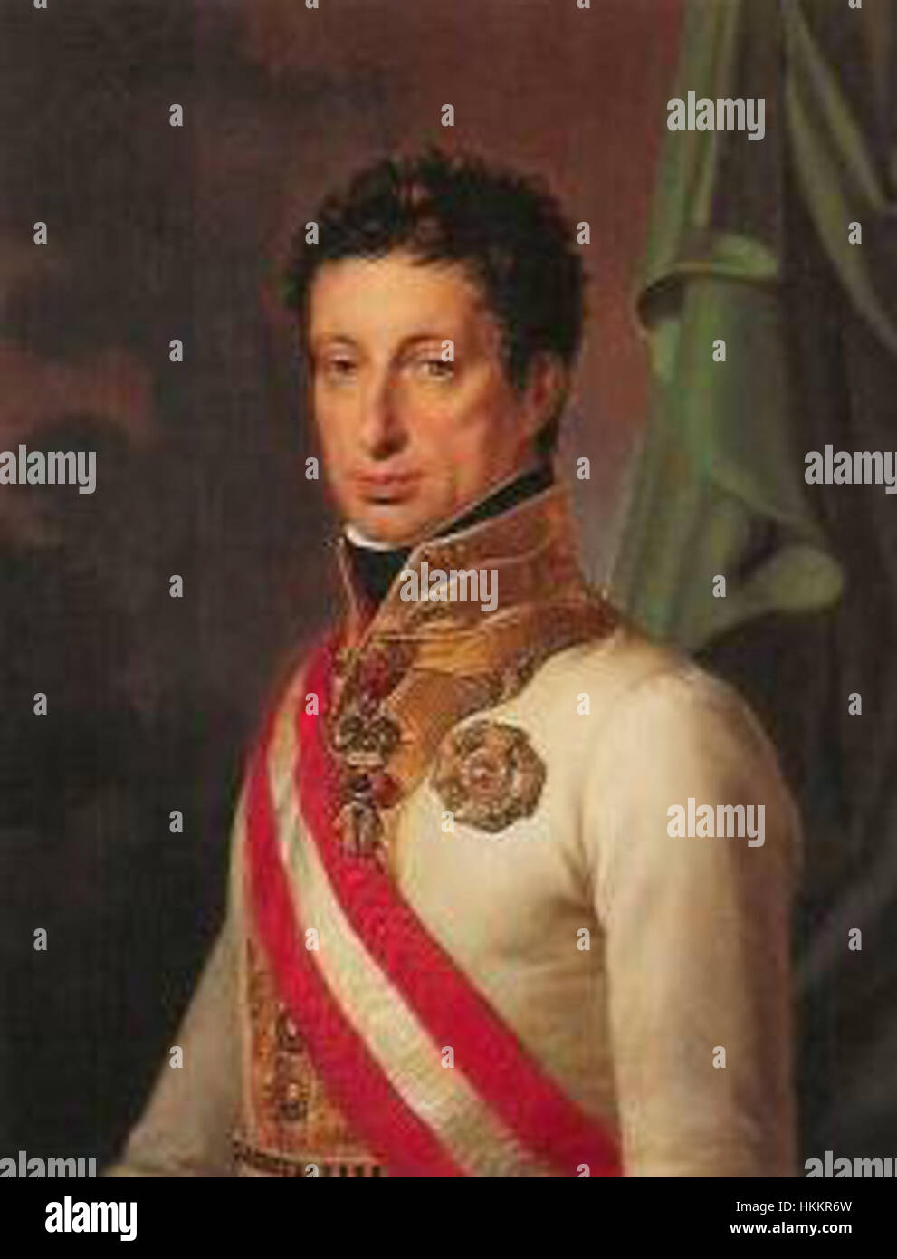 The portrait of Archduke Charles I captures the leader in a regal pose ...