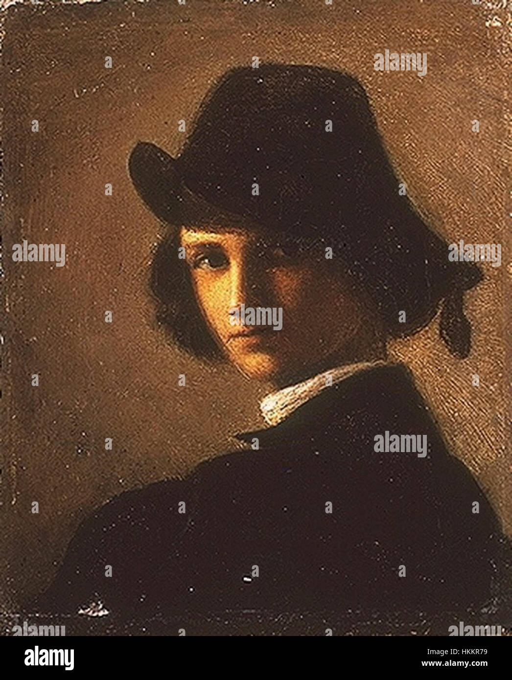 Anselm Feuerbach's 'Selbstbildnis als Knabe' (Self-Portrait as a Boy) is an early self-portrait ...