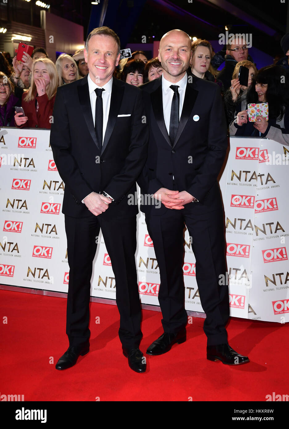 Tim Lovejoy and Simon Rimmer arriving at the National Television Awards ...