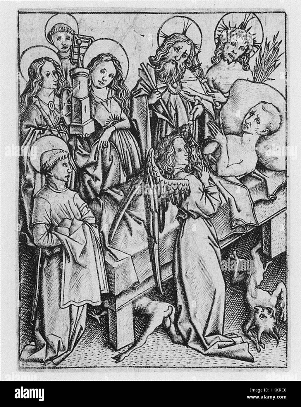 ‘Ars moriendi’, or the ‘Art of Dying’, is a woodcut by Meister E.S ...