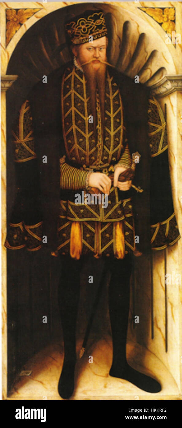 This portrait by Hans Krell captures Augustus I of Saxony, showcasing ...