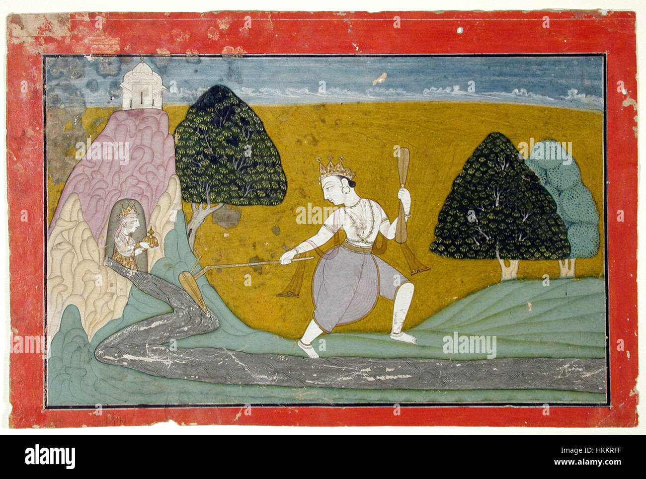 This artwork depicts Balarama, a significant figure in Hindu mythology ...