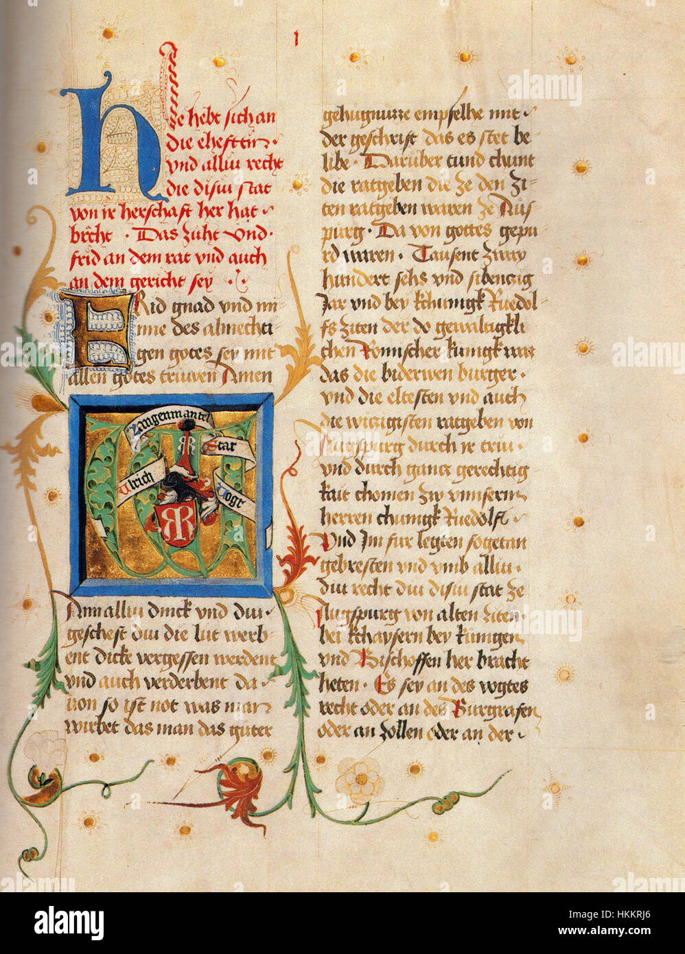 The 'Augsburger Stadtbuch' of 1447 is a key historical manuscript from ...