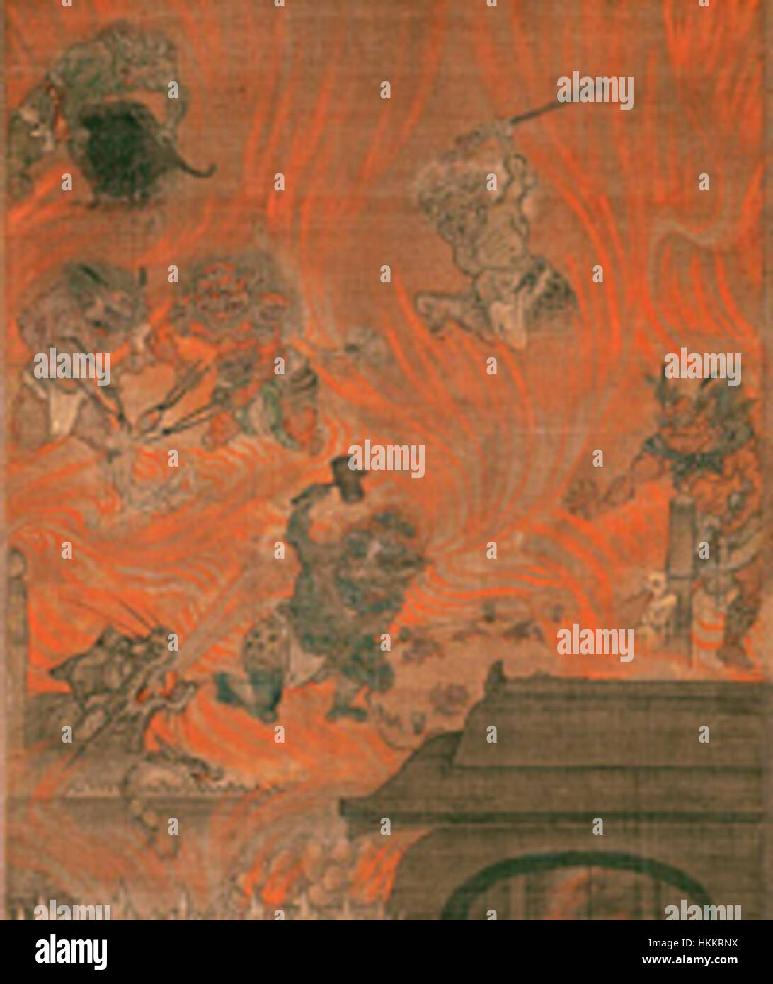 'Avici Hell' is an artwork that depicts a dramatic, fiery underworld ...